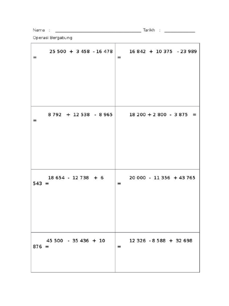 Mate T3 Tambah Tolak | PDF