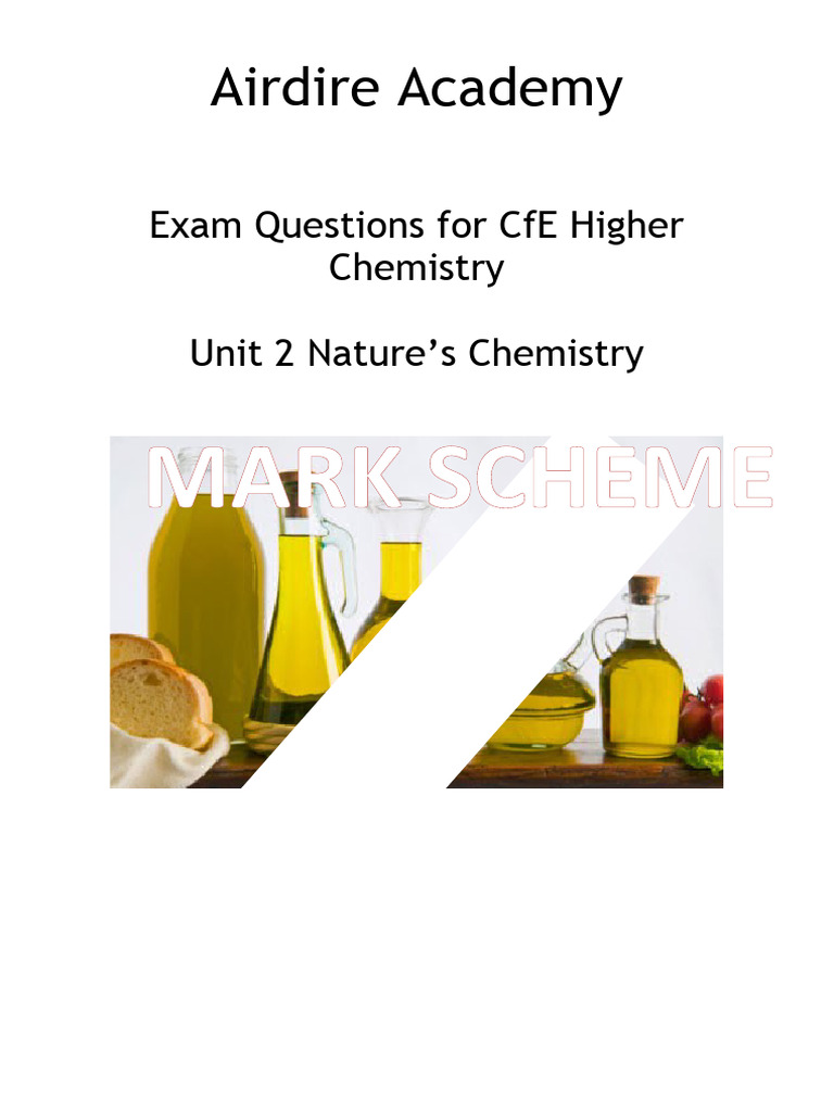 Unit 2 NC PAST PAPER ANSWERS | PDF | Fatty Acid | Denaturation ...