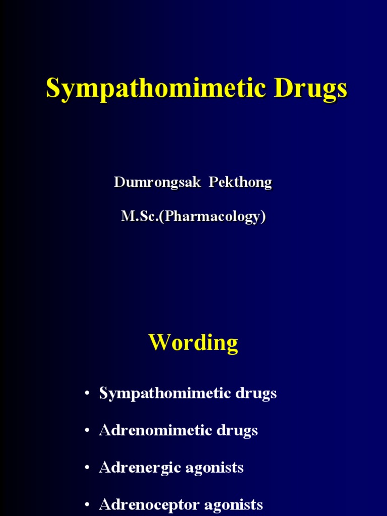 Sympathomimetic Drugs | Norepinephrine | Smooth Muscle Tissue