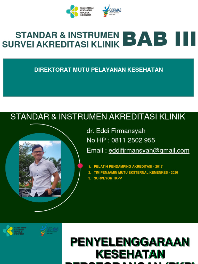v6 Bab III - Standar Akreditasi Klinik | PDF