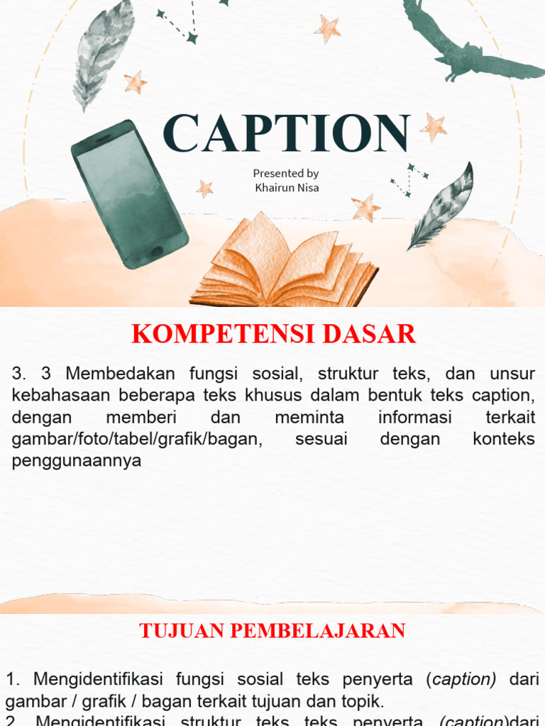 Fungsi dan Struktur Teks Caption | PDF