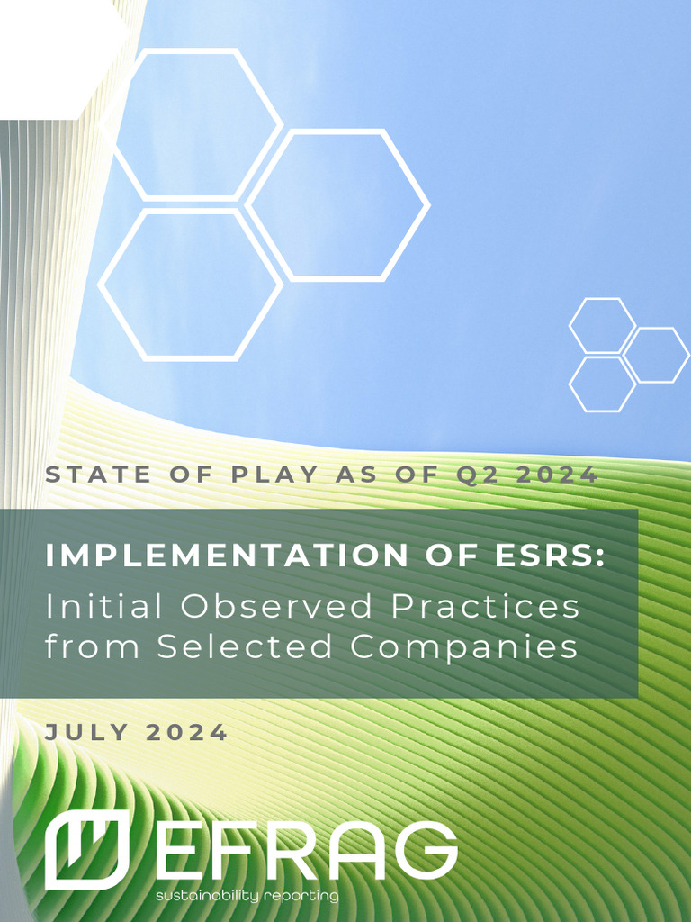 EFRAG - ESRS Initial Observed Practices Q2 2024 Final Version | PDF | Quantitative Research ...