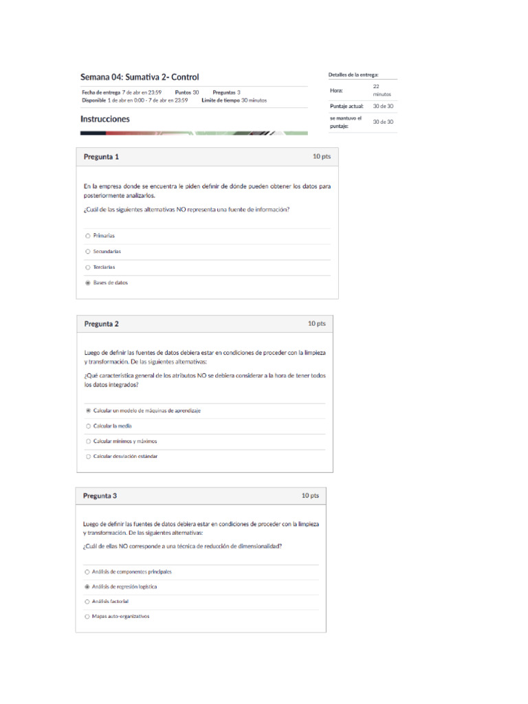 Semana 04 Sumativa 2 Control | PDF