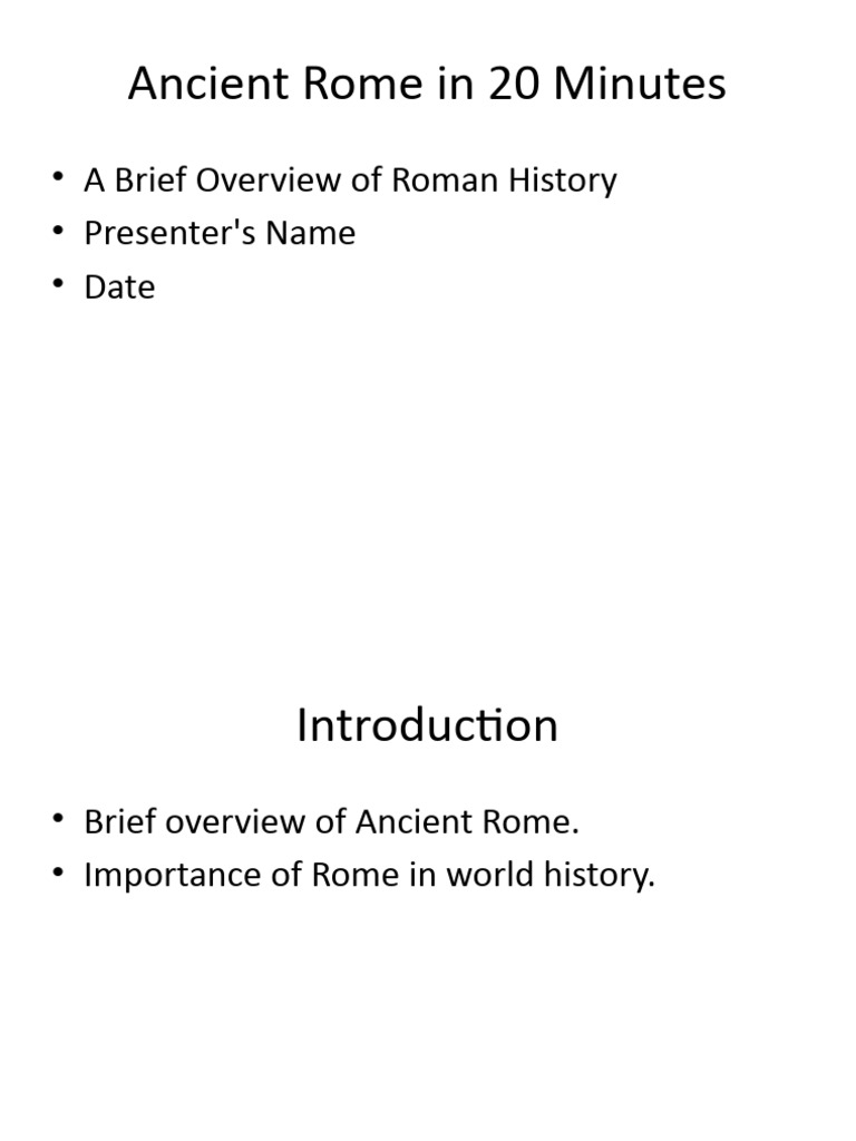 Ancient Rome Presentation | PDF