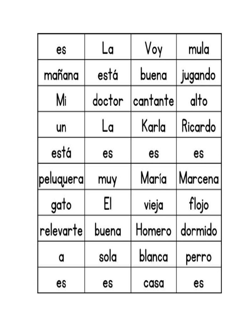 Palabras Primer Grado | PDF