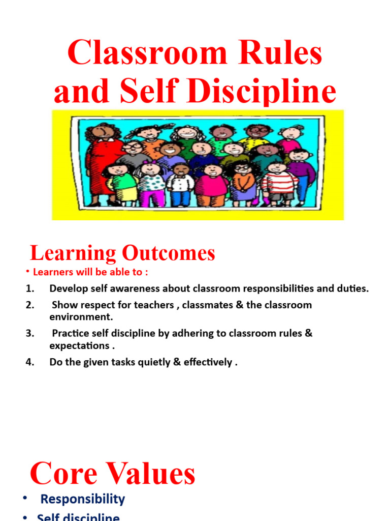 Value Education-Classroom Rules and Self Discipline | PDF