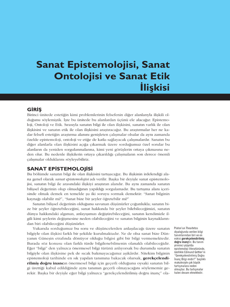 Estetik Ve Sanat Felsefesi 6. Hafta | PDF