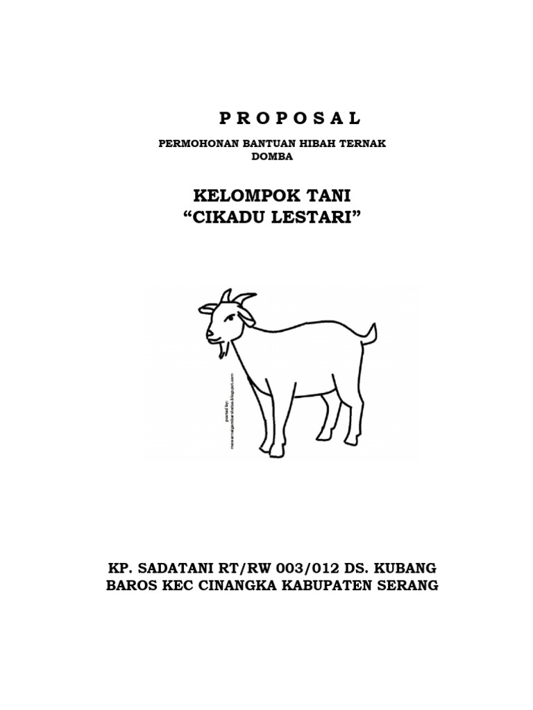 Proposal Domba Cikadu Lestari | PDF