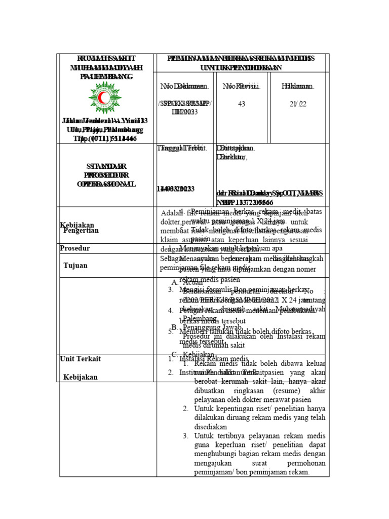 Spo Peminjaman BRM Untuk Pendidikan | PDF