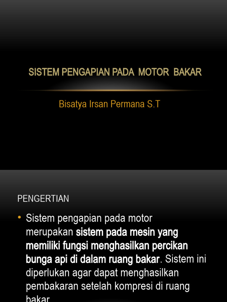 Sistem Pengapian Pada Motor Bakar | PDF