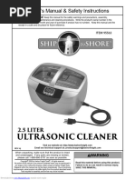Ultrasonic Cleaner User Manual | PDF | Ultrasound | Vacuum Tube