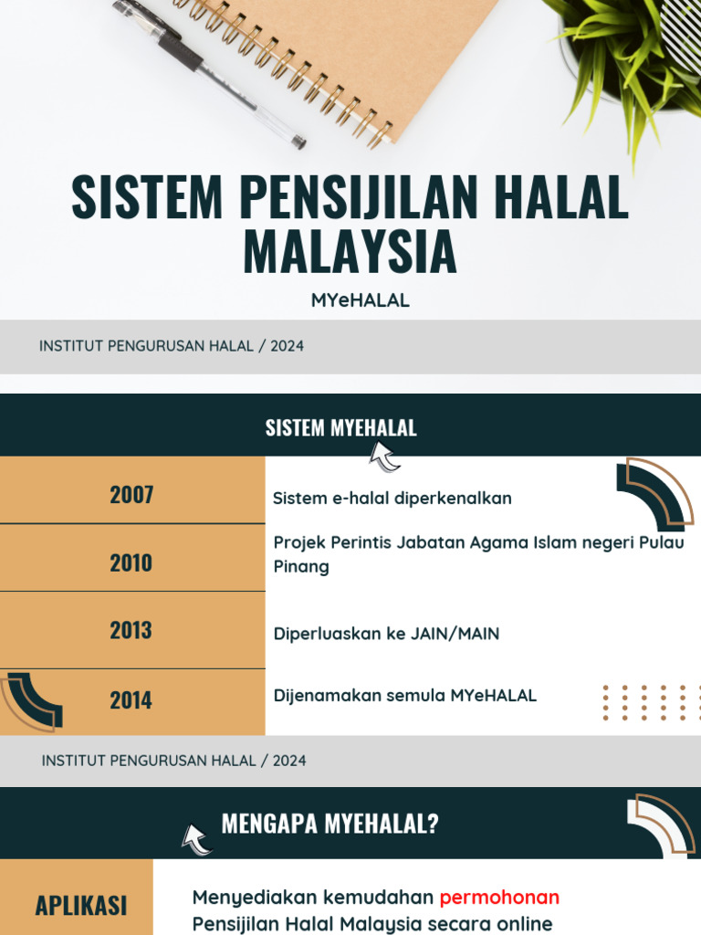 Slide 1 - Pengenalan Sistem Myehalal | PDF
