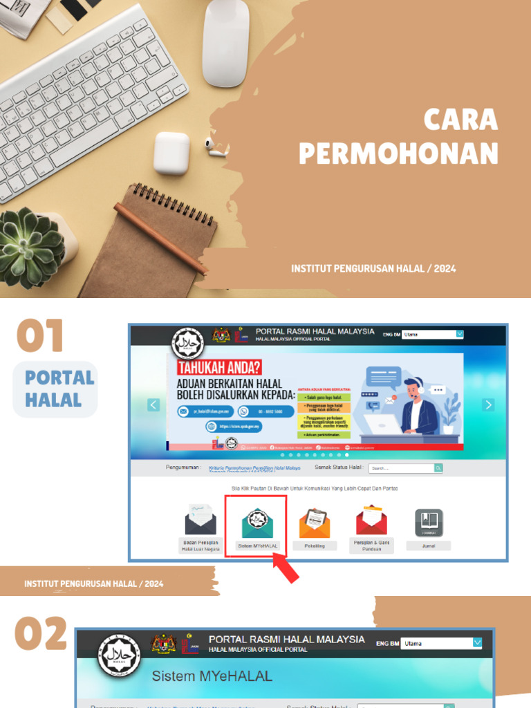 Slide 2 - Cara Permohonan Sistem My Ehalal | PDF