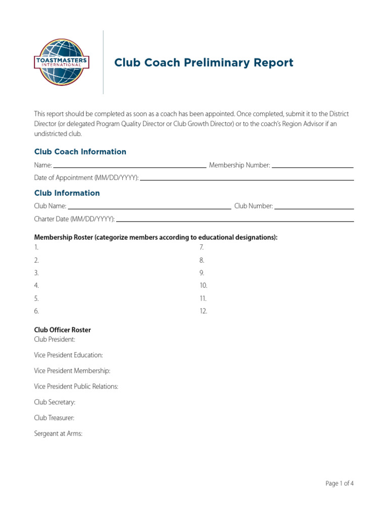 930pl Club Coach Preliminary Report | PDF | Natural Resources Law ...
