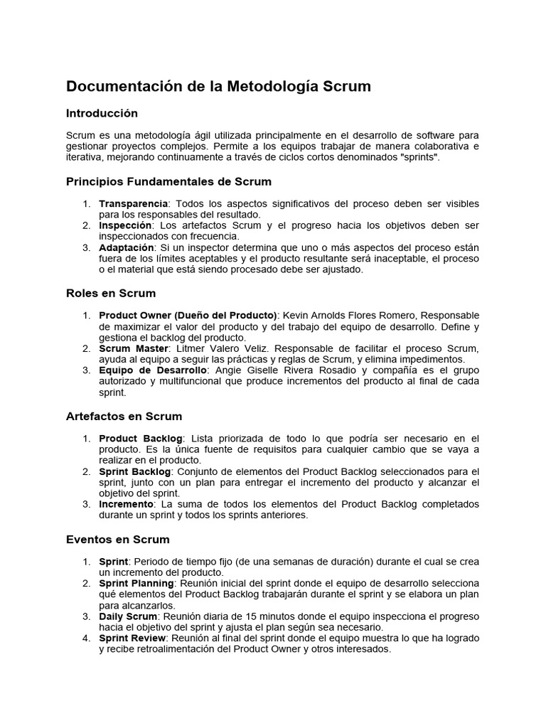 Metodología Scrum | PDF | Scrum (desarrollo de software) | Informática