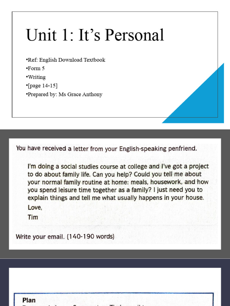 F1 Unit 1 Writing | PDF