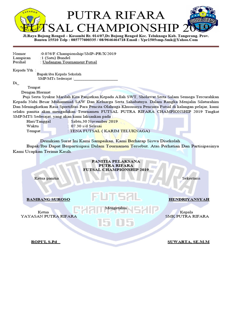 Putra Rifara Championship | PDF