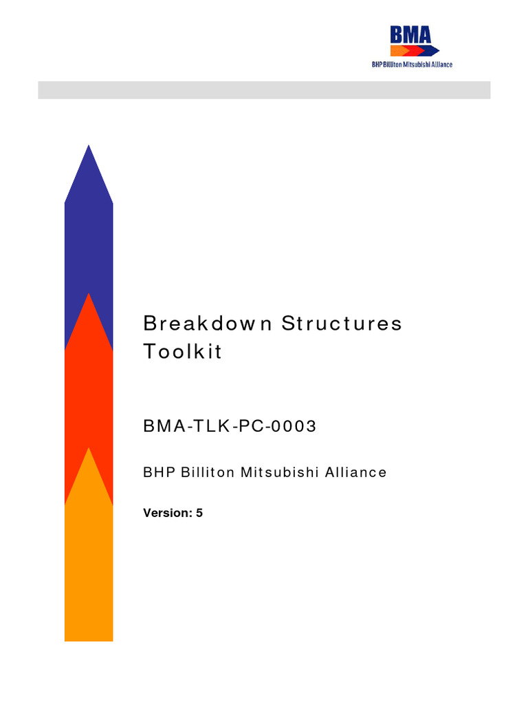 BMA-TLK-PC-0003 Breakdown Structures Toolkit | PDF