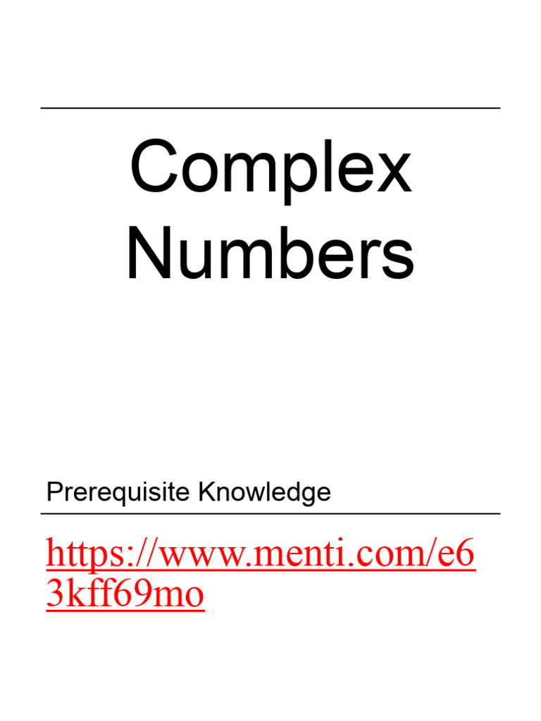 Complex+Numbers Updated 2 | Download Free PDF | Complex Number | Polynomial