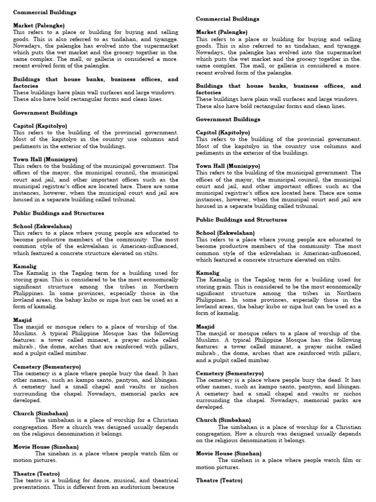 Notes-Q3 - Commercial Buildings | PDF