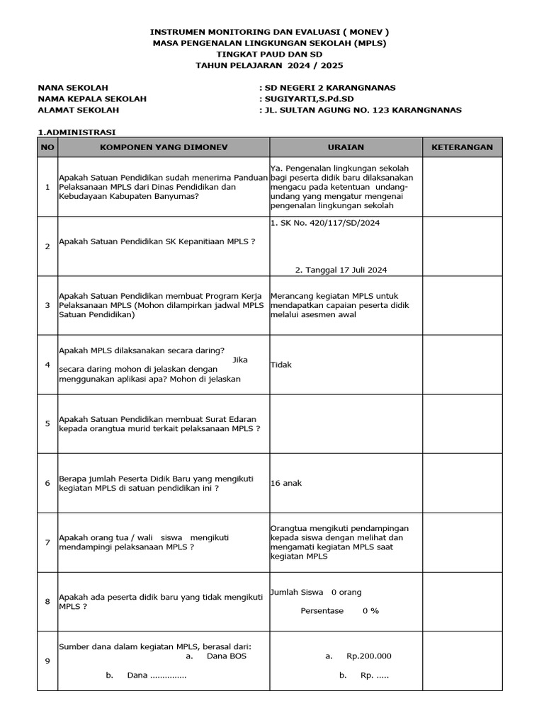 Instrumen MPLS 2024 | PDF