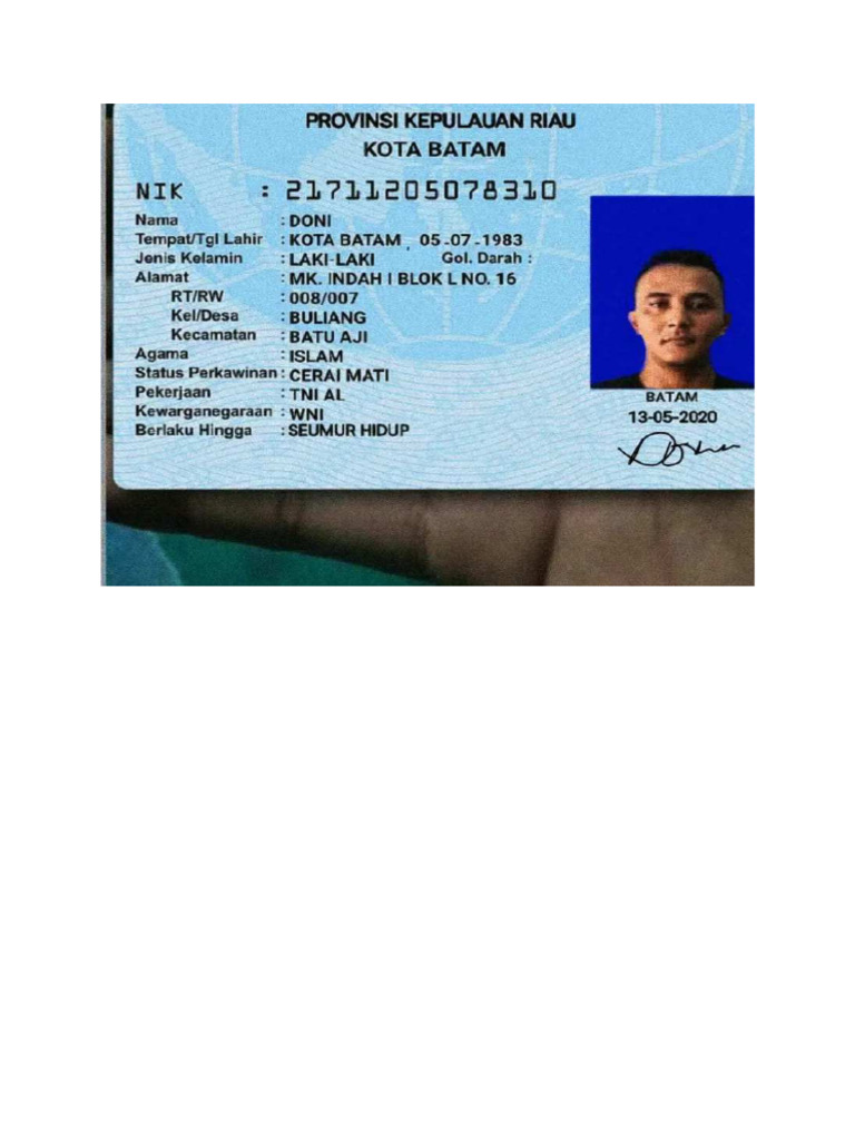 Example Doni KTP | PDF