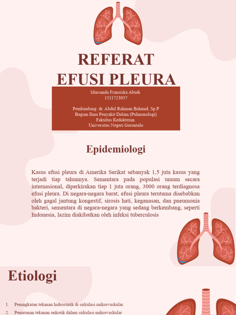 Refarat Efusi Pleura | PDF