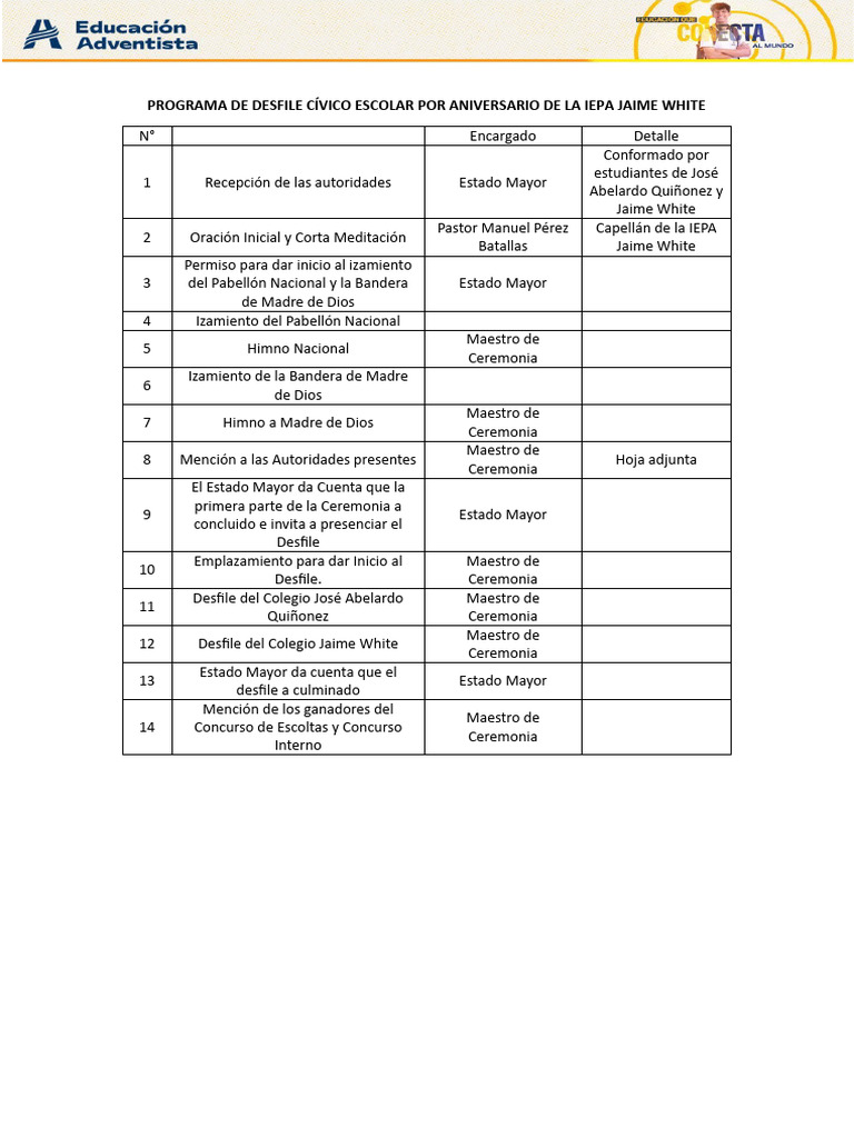 Programa - Desfile | PDF