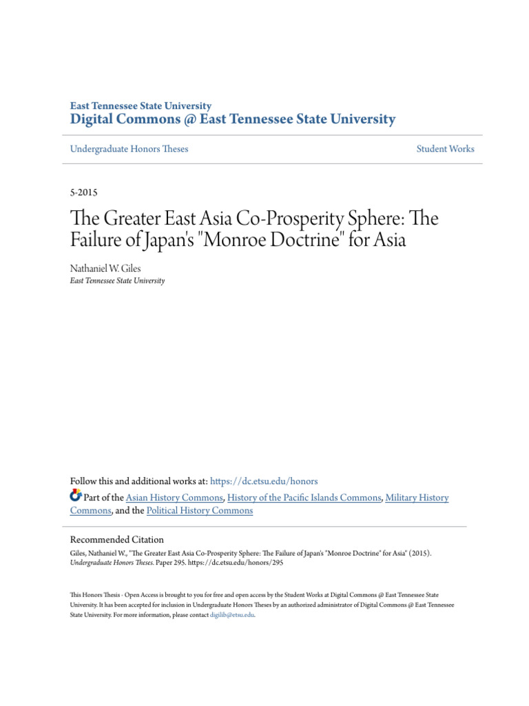 Japan's Greater East Asia Co-Prosperity Sphere Failure | PDF | Empire ...