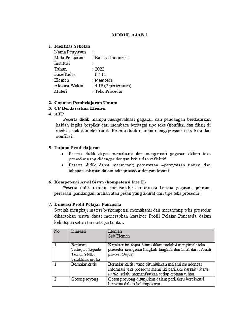 Modul Ajar | PDF | Karier & Perkembangan