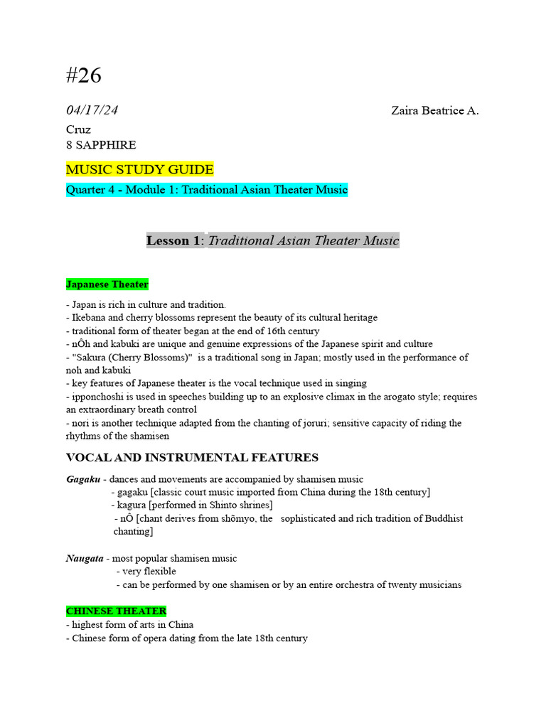 Health Study Guide | PDF | Puppets | Theatre