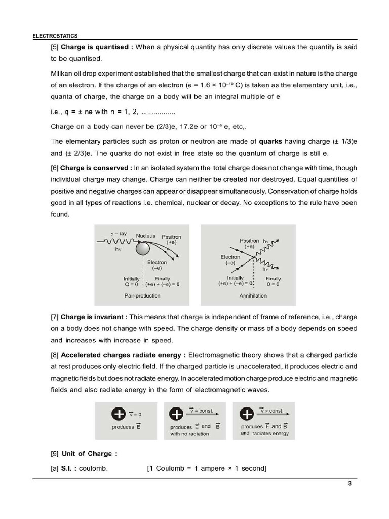 Chaptet 1 Electrostatics | PDF