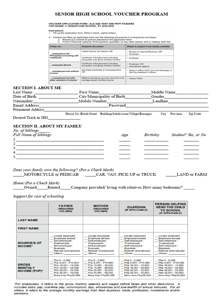 Senior High School Voucher Program - Peac | PDF | Finance & Money ...