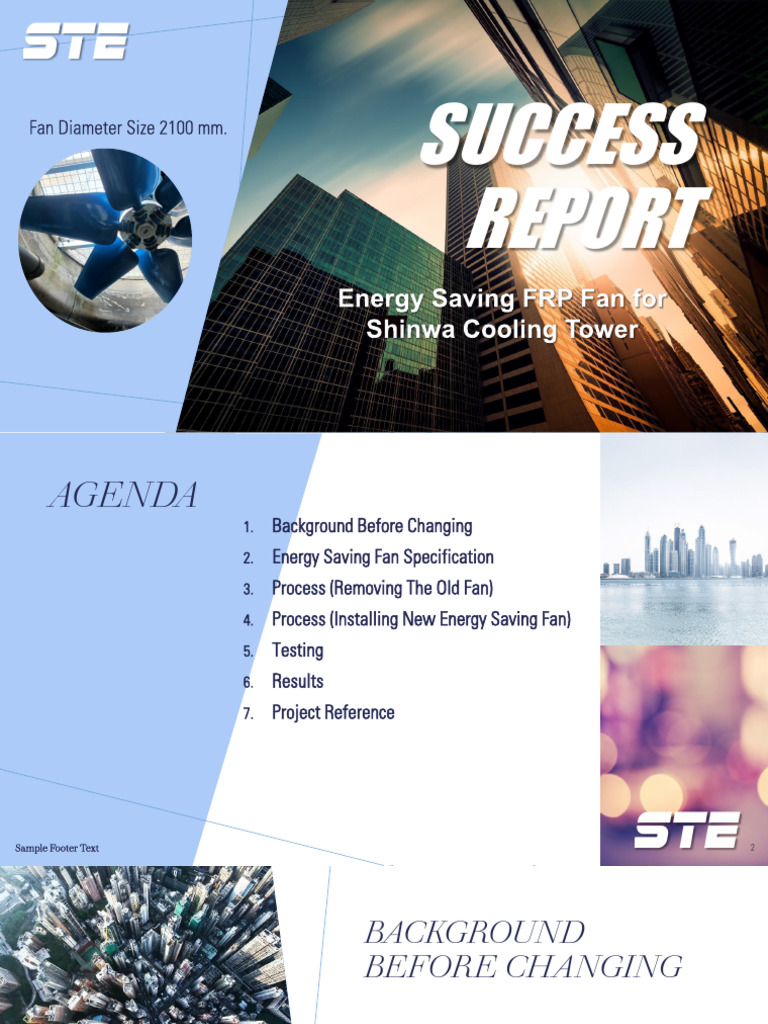 Success Report Energy Saving FRP Fan For Shinwa Cooling Tower STE | PDF ...
