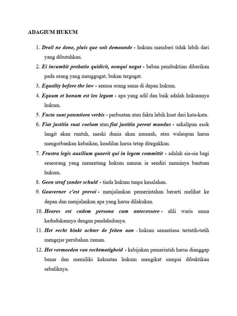 3-Adagium 3 | PDF | Hukum
