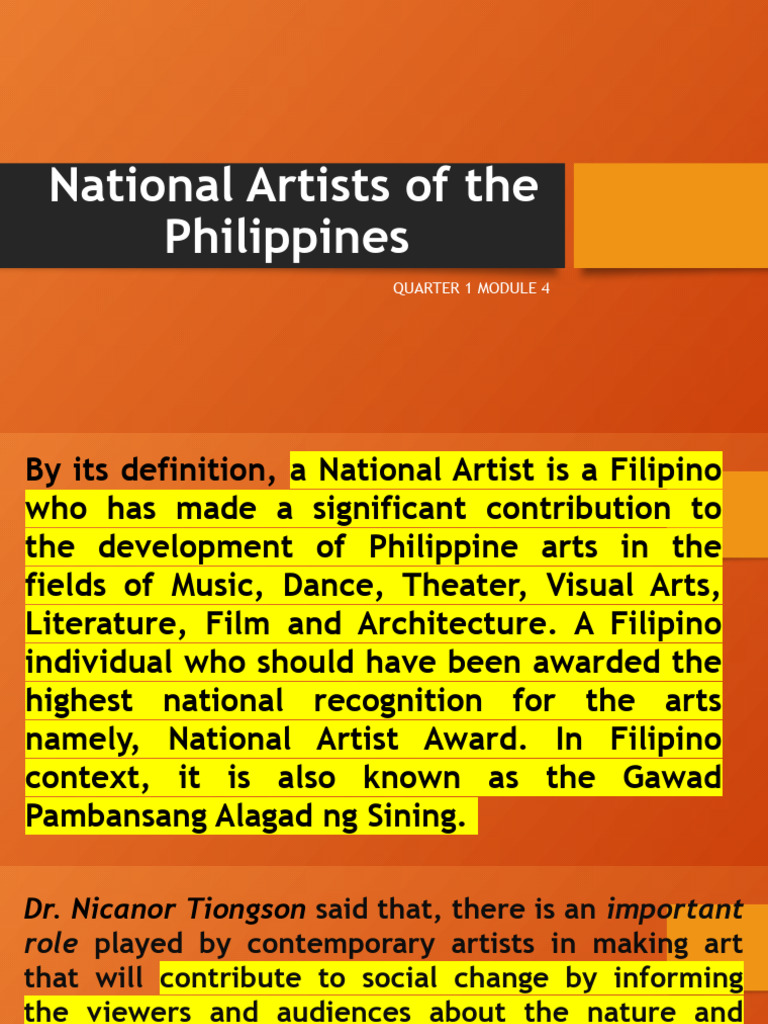 National Artists of The Philippines | PDF | The Arts