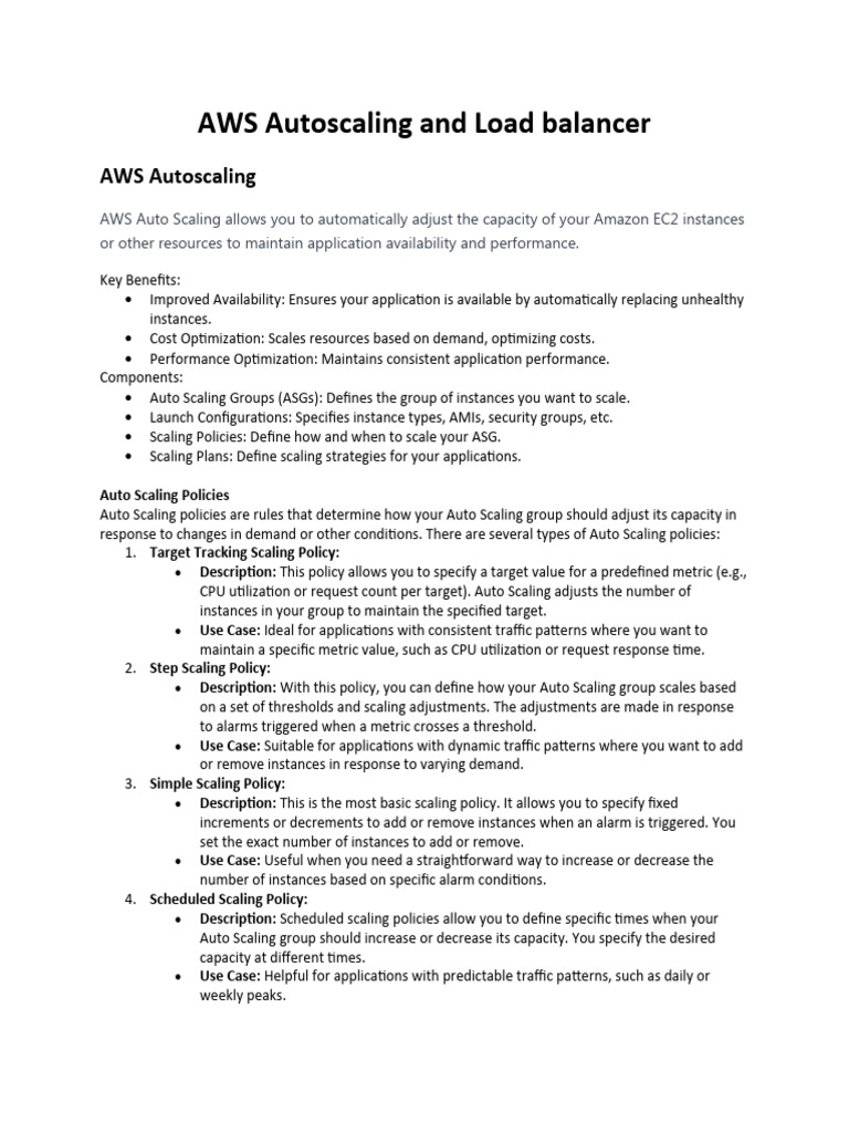 AWS Autoscaling and Load Balancer | PDF | Load Balancing (Computing) | Internet Protocols