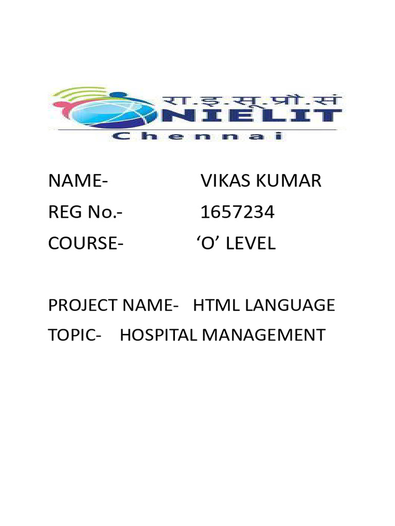 O Level Project NEW | PDF | Orthopedic Surgery | Hospital