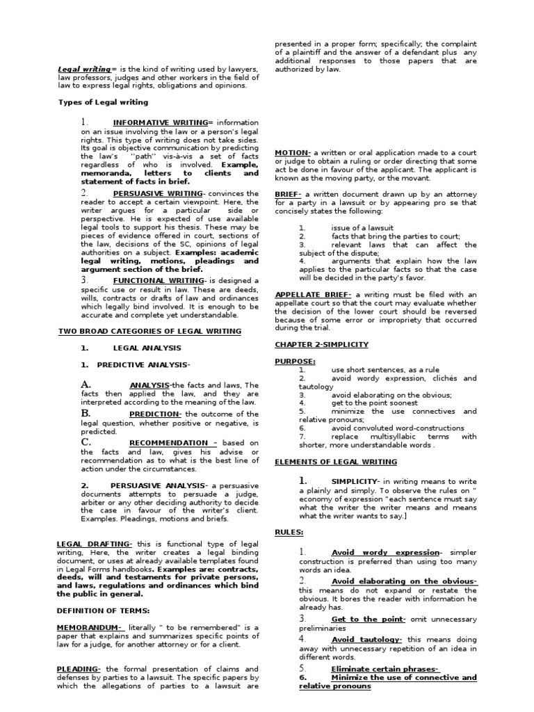 Legal Writing | Brief (Law) | Lawsuit
