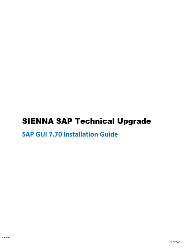 SAP GUI 7.70 Installation Guide | PDF | Installation (Computer Programs ...