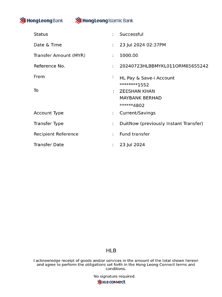 HLB Receipt 524170 | PDF