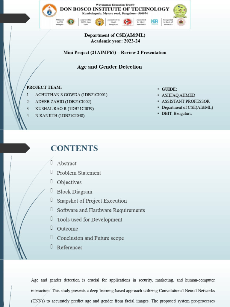 Age Gender Detection Pdf Usability Machine Learning
