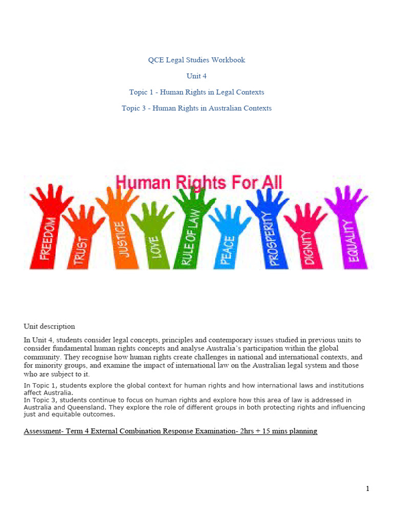 Human Rights in Australian Legal Studies | PDF | Human Rights | Freedom ...