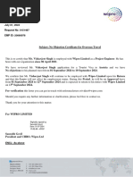 WIPRO Relieving Letter | PDF | Business | Technology & Engineering