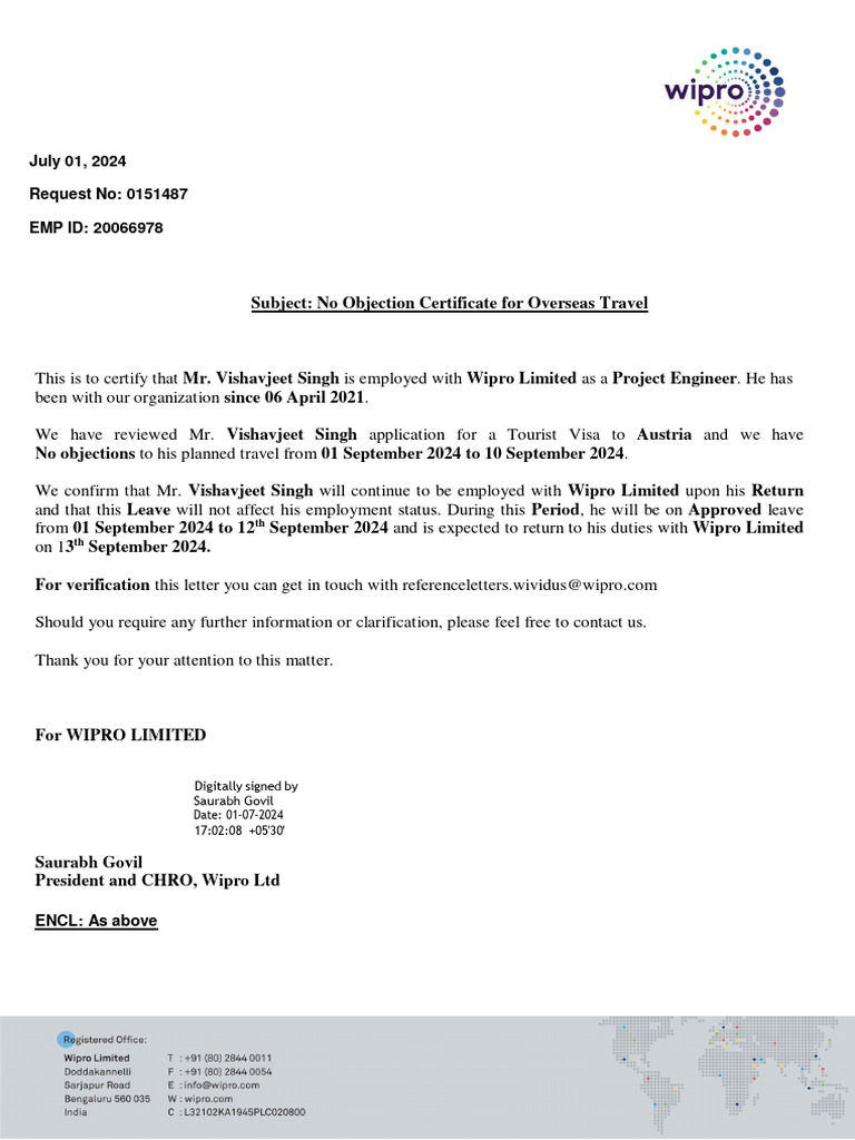 noc letter pad | PDF