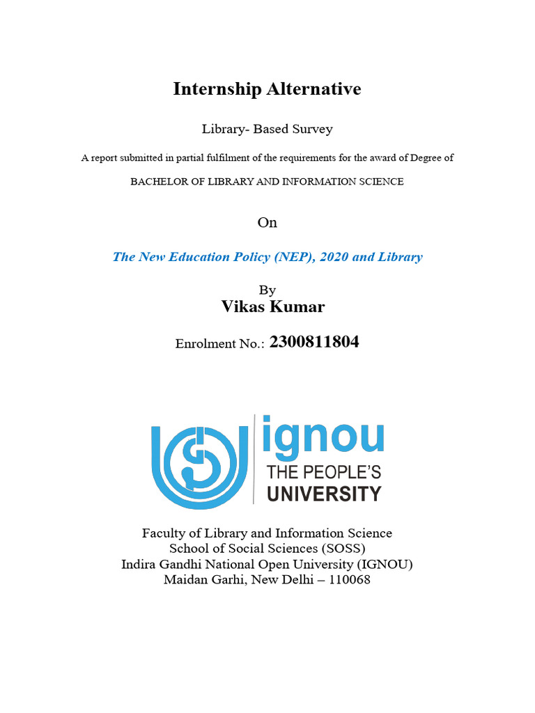 Vikas Internship Alternative V2.0 | PDF | Learning | Literacy
