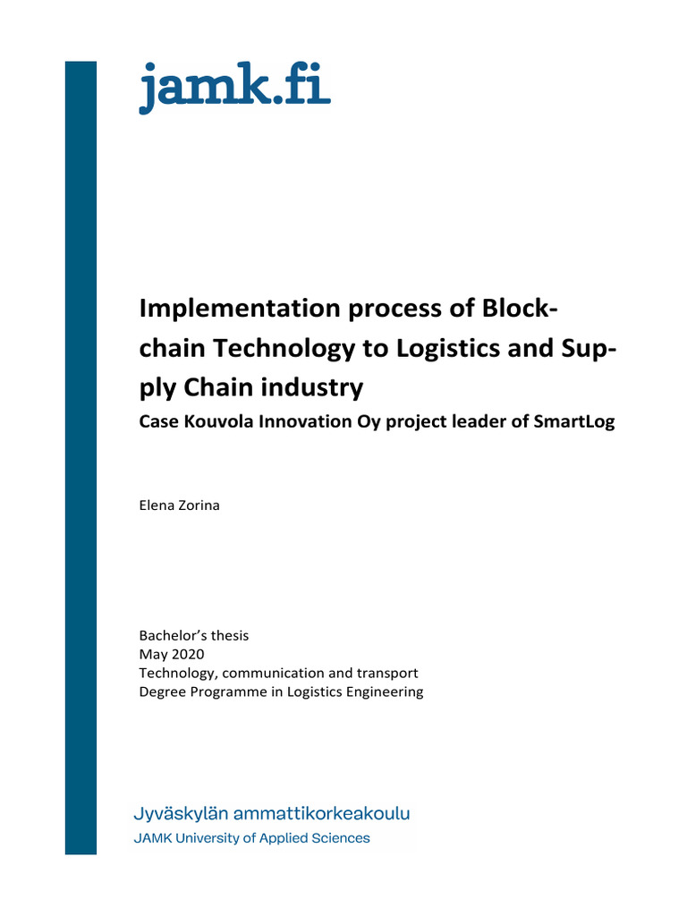 Blockchain Integration in Supply Chain Management For Enhanced Transparency and Efficiency | PDF ...