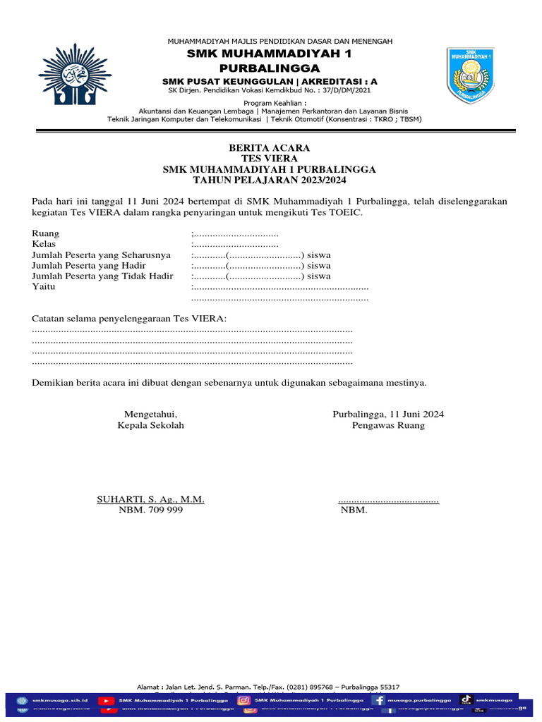 Berita Acara VIERA 24 | PDF