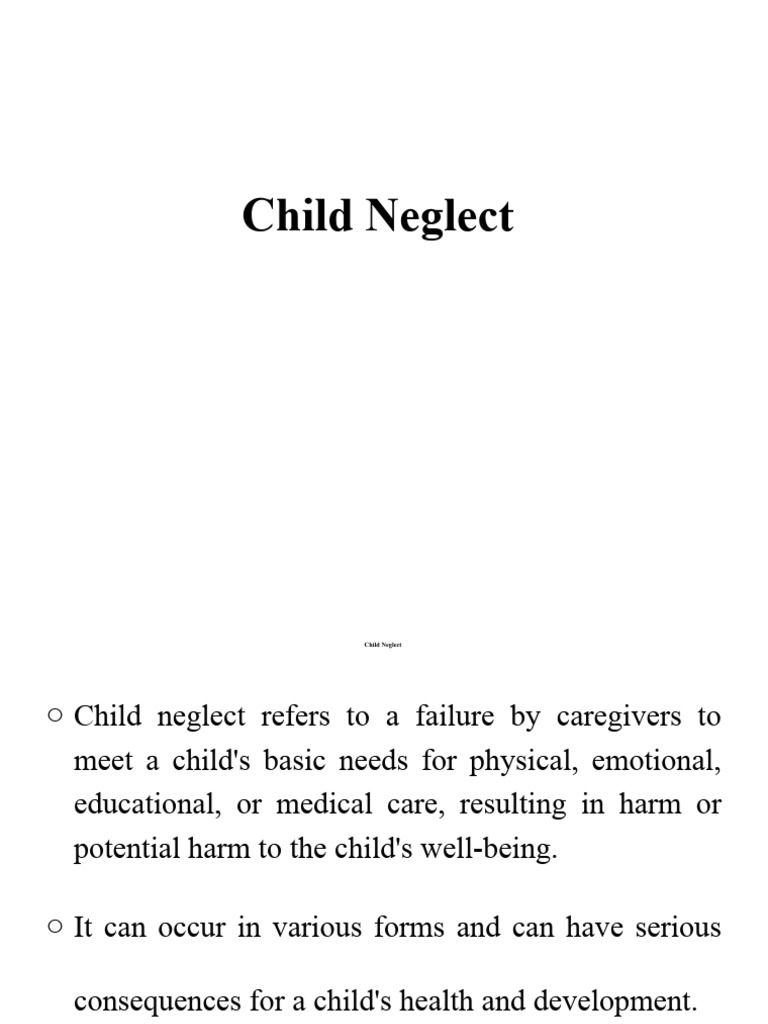 Understanding Child Neglect and Abuse | PDF | Child Neglect | Substance ...