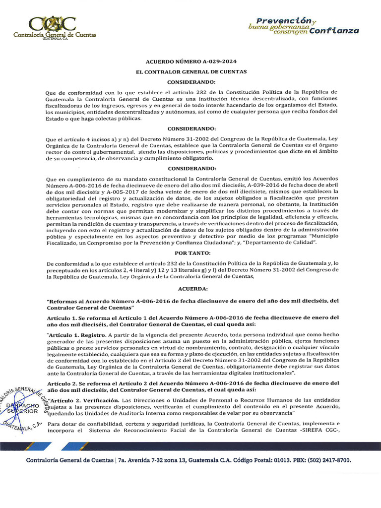 Acuerdo A 029 2024 Scan | PDF